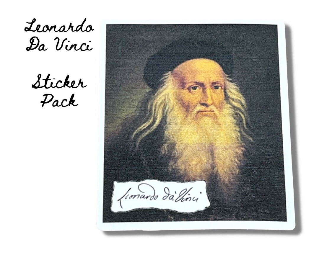 Leonardo Da Vinci Sticker Pack. Vinyl Stickers for Phone - Etsy