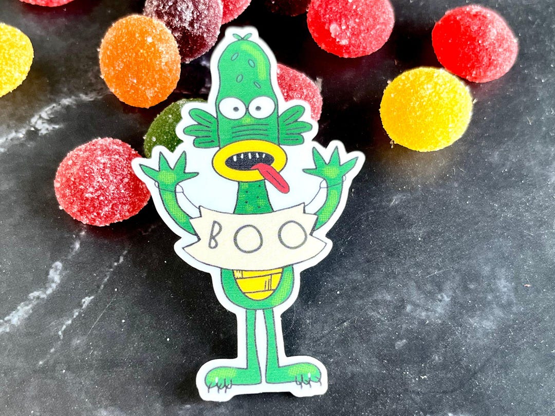 Swamp Monster Halloween Sticker, Laminated and Waterproof. Perfect for ...