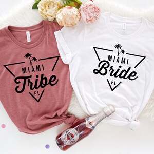 Miami Bride & Tribe Shirt: Bachelorette Party Wedding T-shirt - Etsy