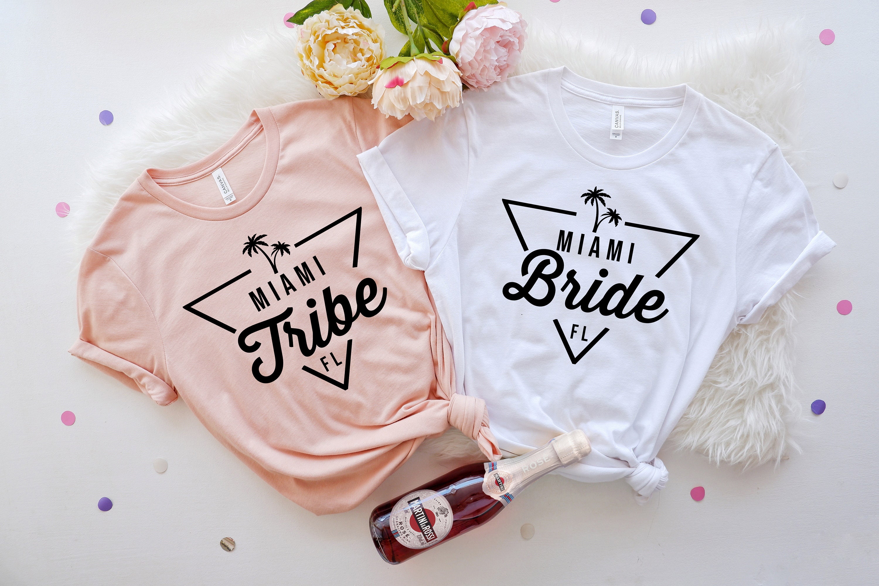 Miami Bride & Tribe Shirt: Bachelorette Party Wedding T-shirt - Etsy