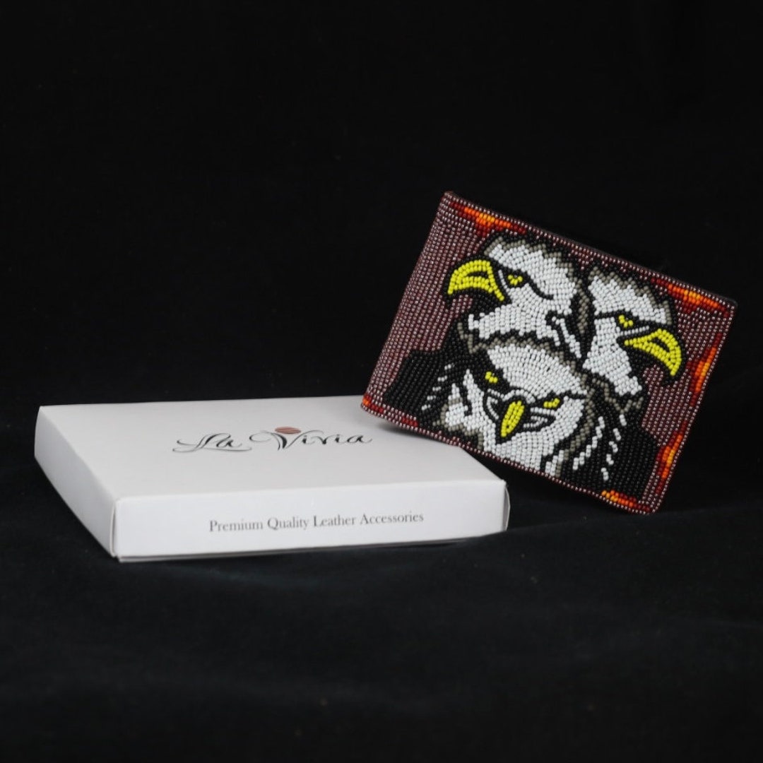 Handmade Beaded Mens Wallet Purse by Beliacci. Native American Style ...
