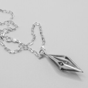 Rhombus Shape Mens Necklace, Solid 925 Sterling Silver, Handmade in USA ...