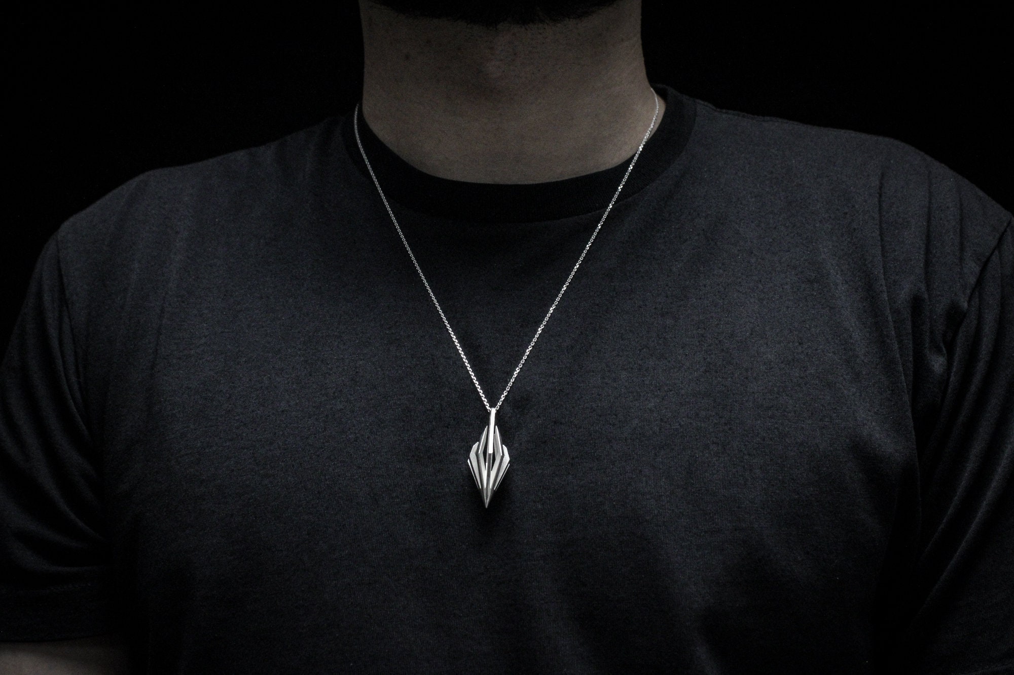 Mens Necklace Designs, Parametric Pendulum Pendant Solid 925 Sterling ...