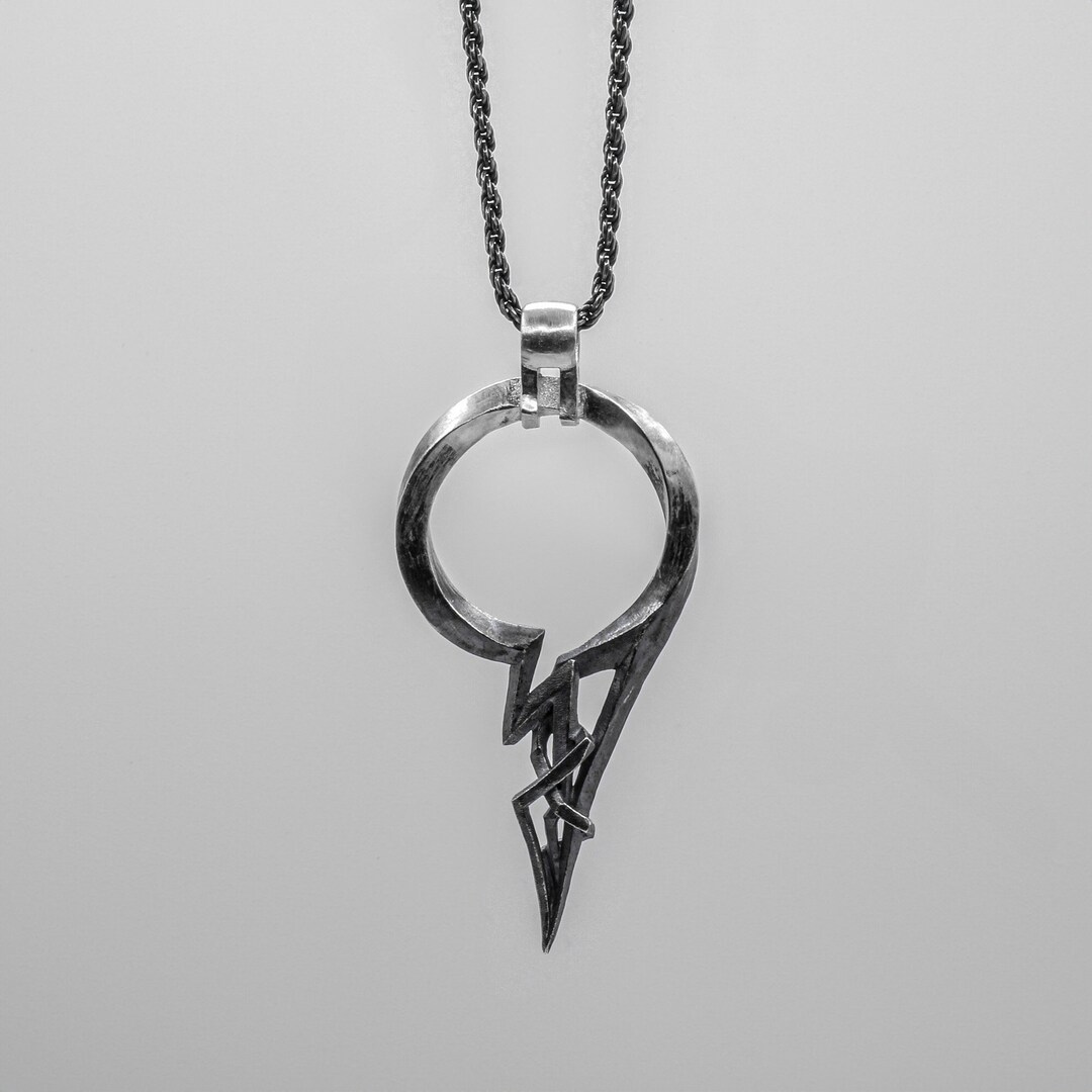 Cryptic Memento Mori Men's Necklace, Fractured Mobius Black Oxide ...
