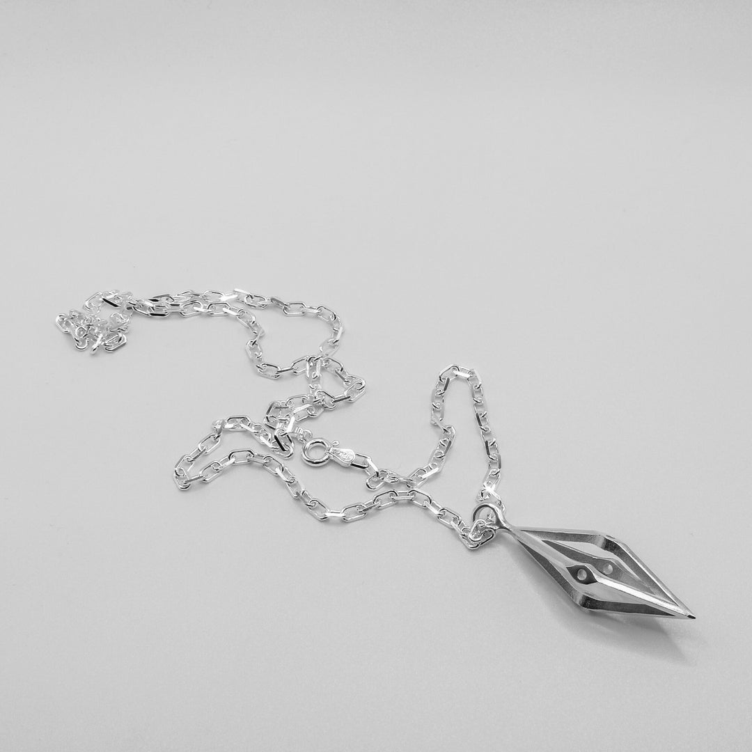 Rhombus Shape Mens Necklace, Solid 925 Sterling Silver, Handmade in USA ...