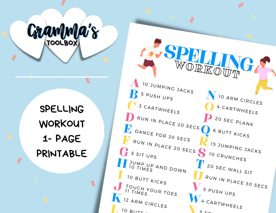 Spelling Workout Game!! Printable Games for Kids, Fun Pages for Kids ...