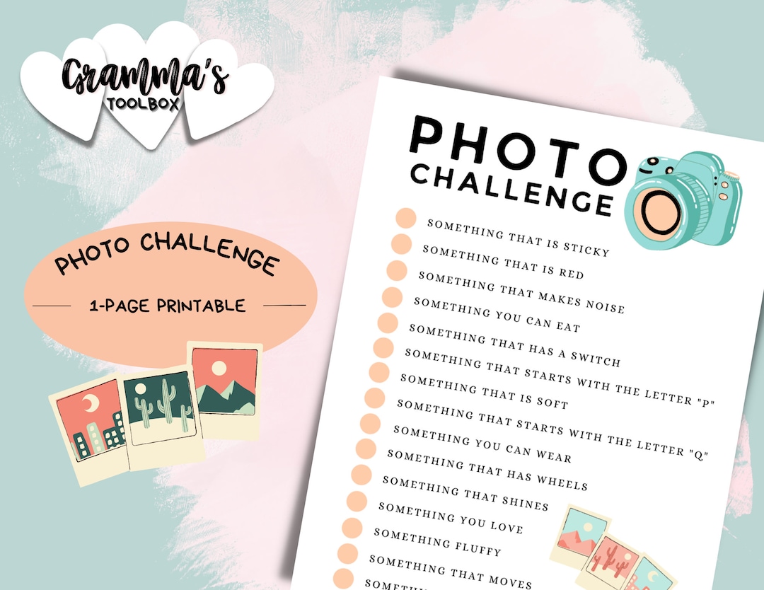 Photo Challenge!! Printables for Kids and Adults, Indoor and Outdoor ...