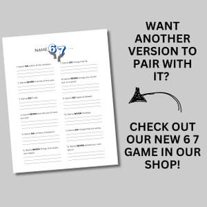 Six Seven Challenge Party Games, Funny 6 7 Activity for Classroom ...