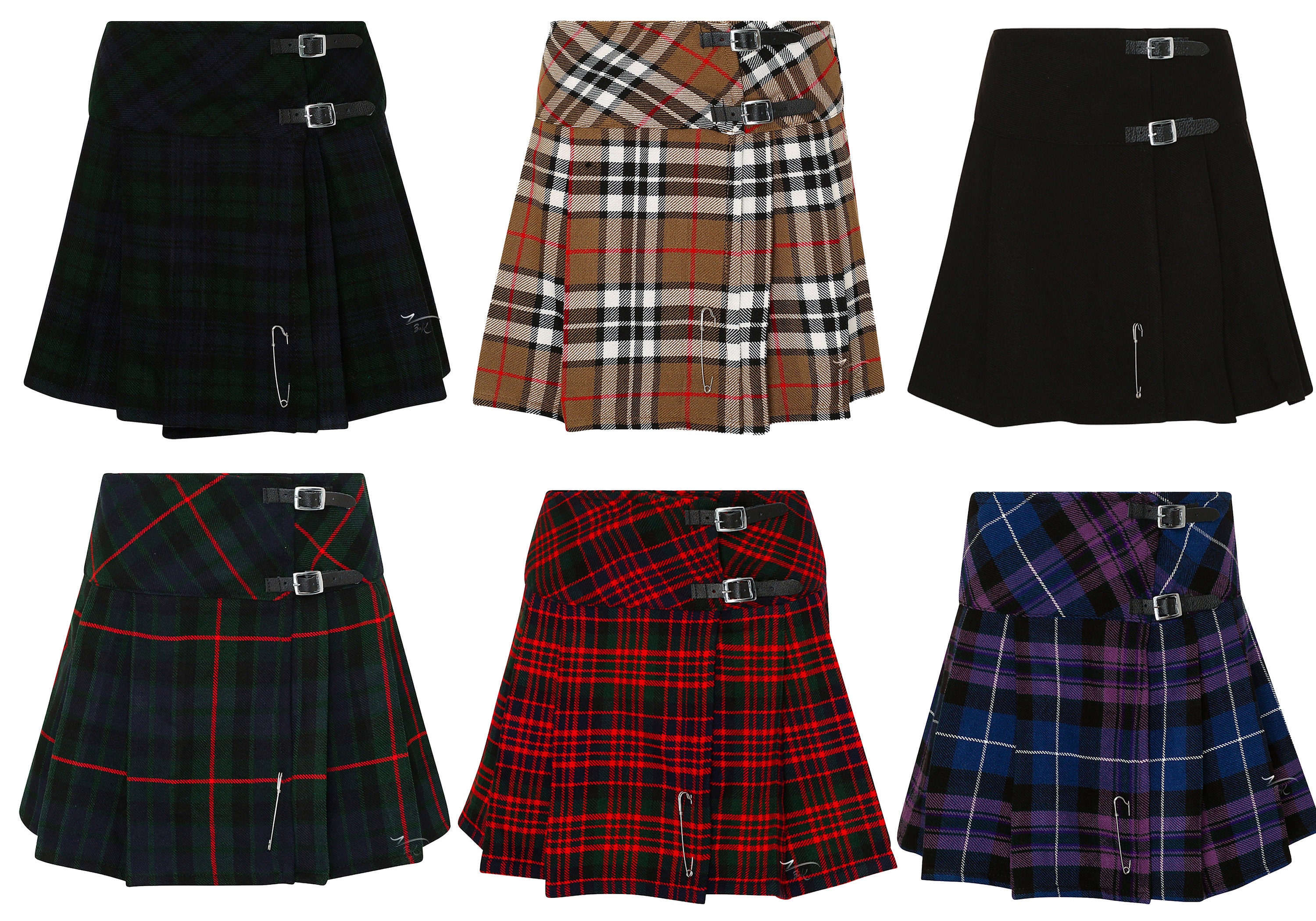 Women's Scottish Traditional Tartan Mini Kilt 17 Inches Skirt - Etsy
