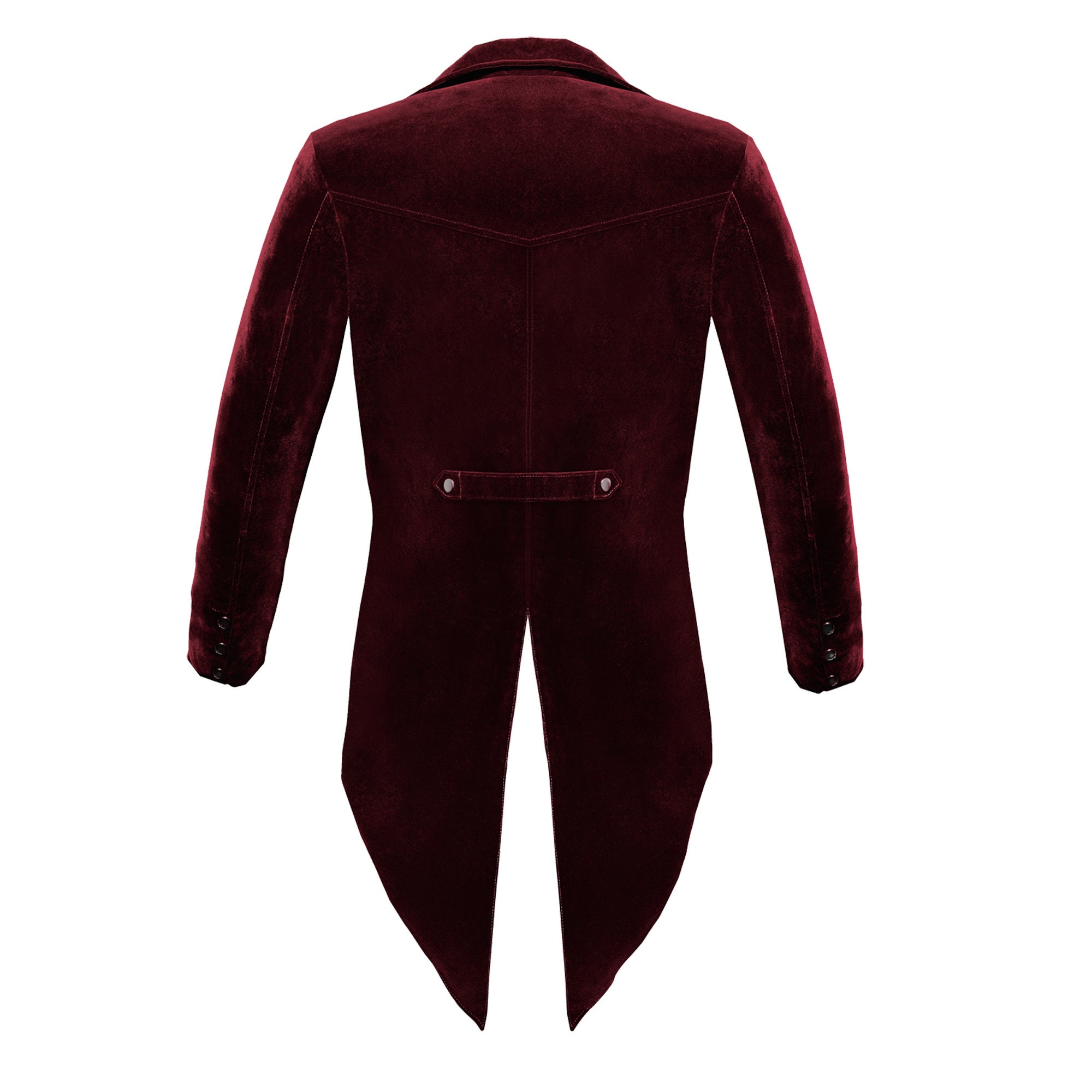 Mens Steampunk Regency Tailcoat Velvet Jacket Gothic Victorian Coat VTG ...