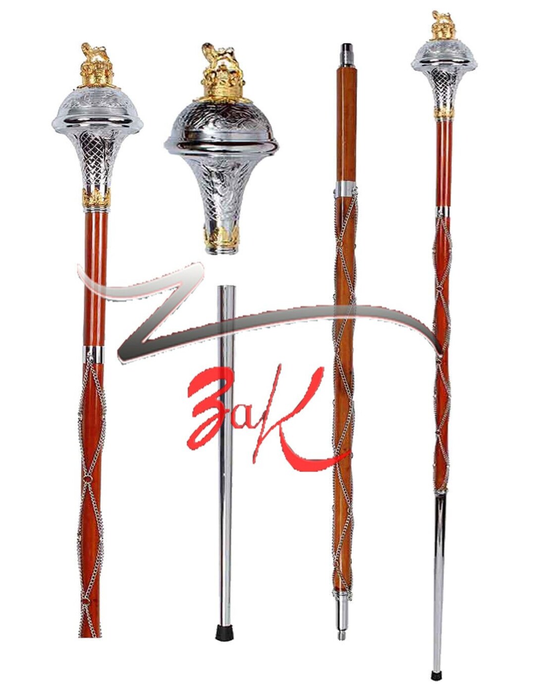 Major Mace Stave Drum Stick Embossed Head With Golden Lion - Etsy UK