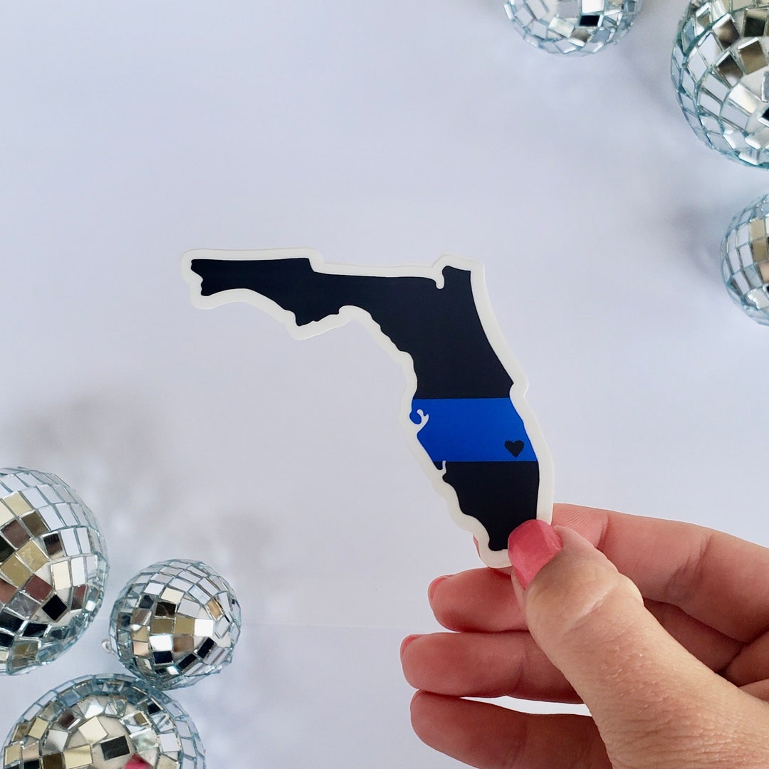 Back the Blue Florida Sticker | Law Enforcement Support Decal - Etsy