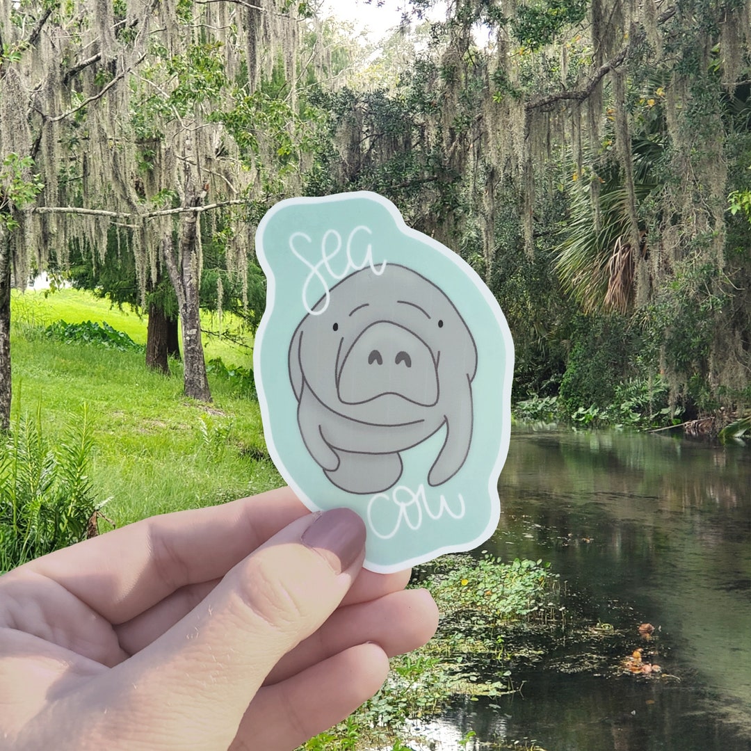 Sea Cow Manatee Sticker | Animal · Sea Cow · Conservation · Decal ...
