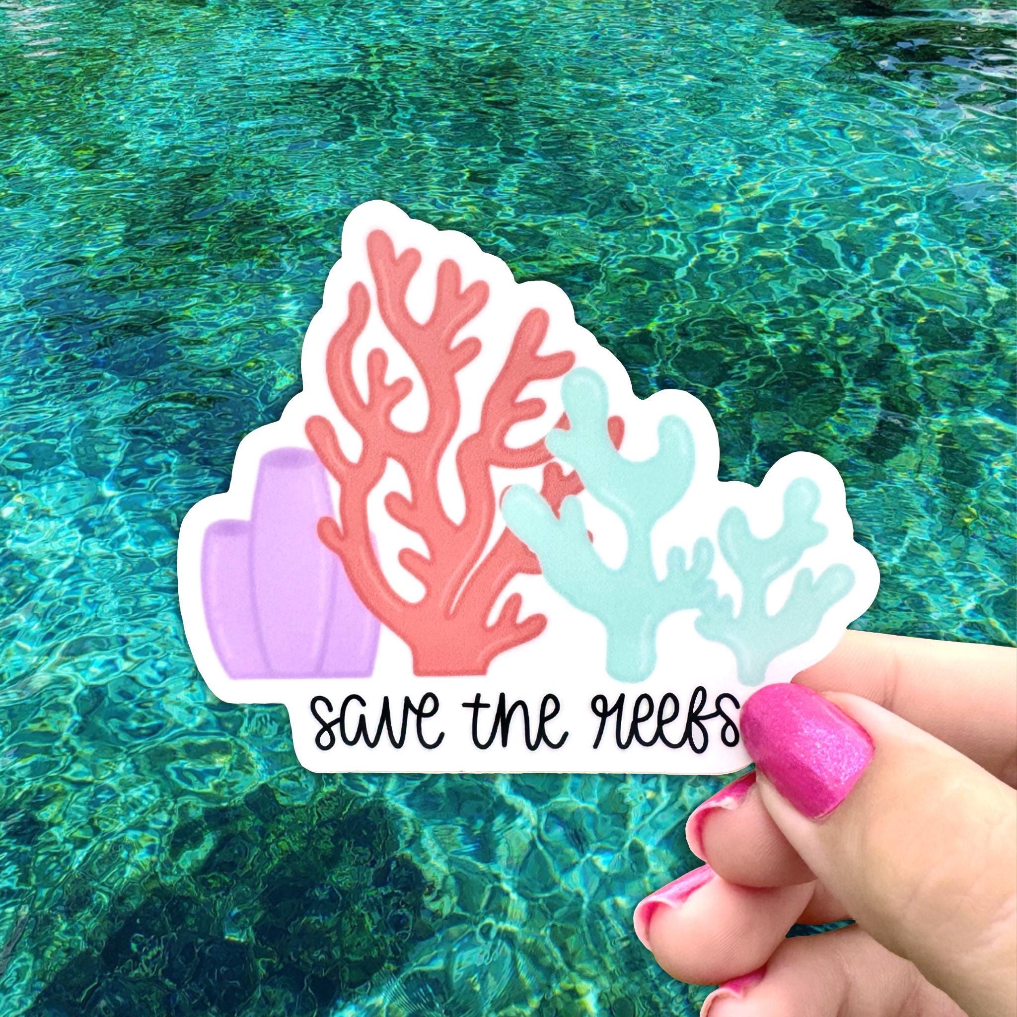 Save the Reefs Sticker | Coastal · Beach · Conservation · Decal ...