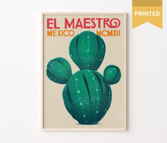 Mexican Vintage Art Print El Maestro Poster Mexican Poster | Etsy