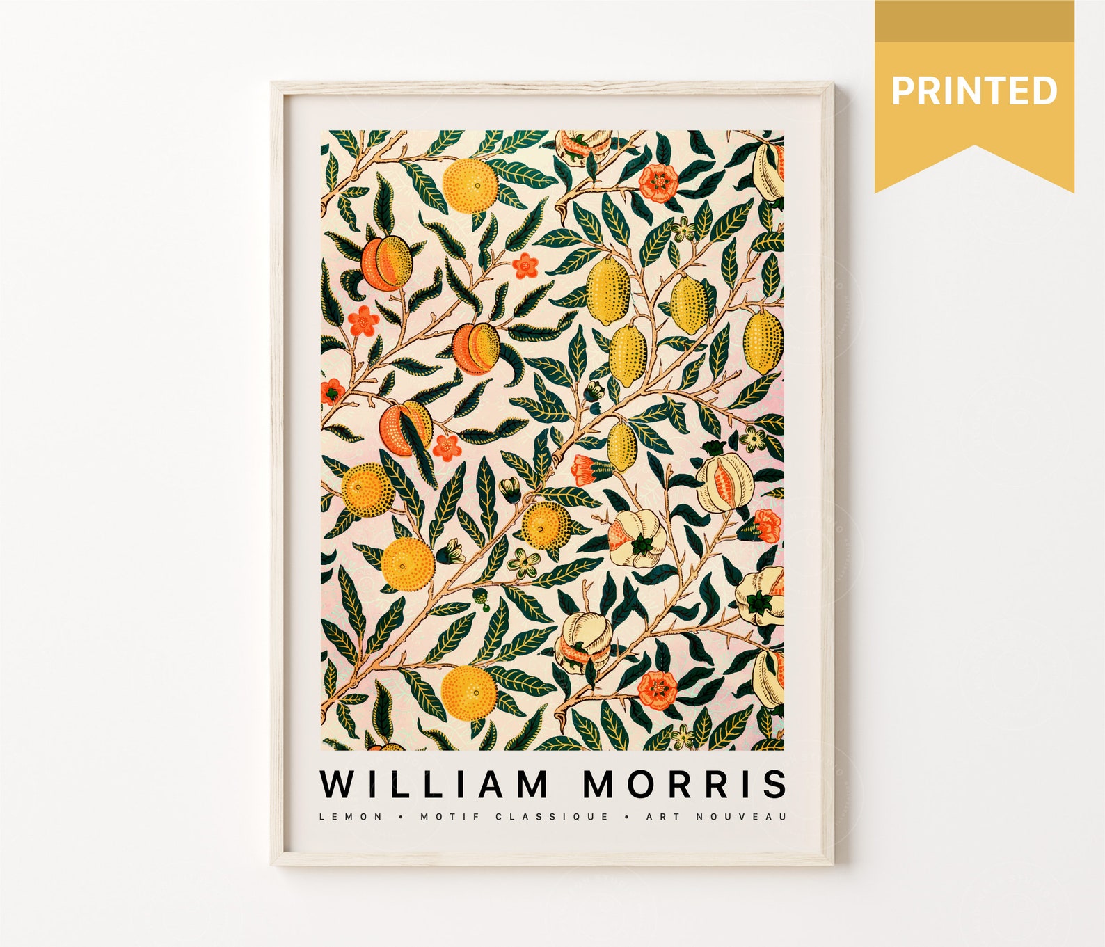 William Morris Lemon Art Print, Vintage Flower Print, William Morris ...