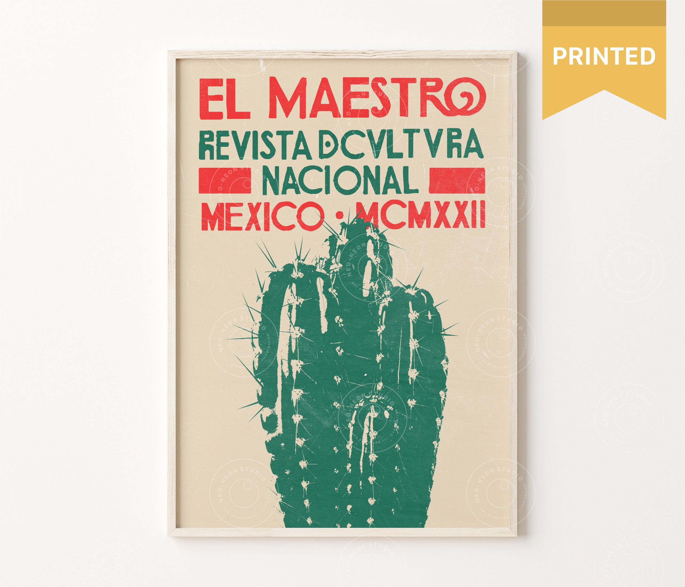 Mexican Vintage Art Print El Maestro Poster Mexican Poster - Etsy