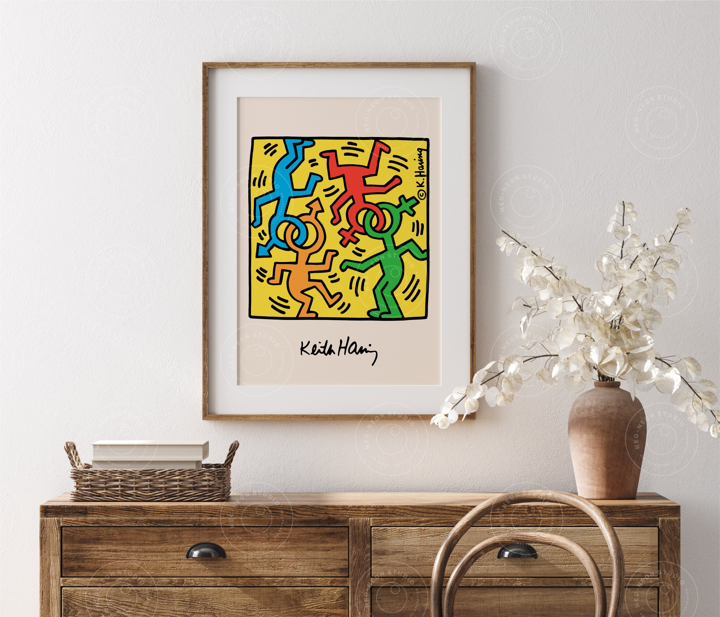 Keith Haring Poster, Keith Haring Print, Line Art Haring, Keith Haring ...