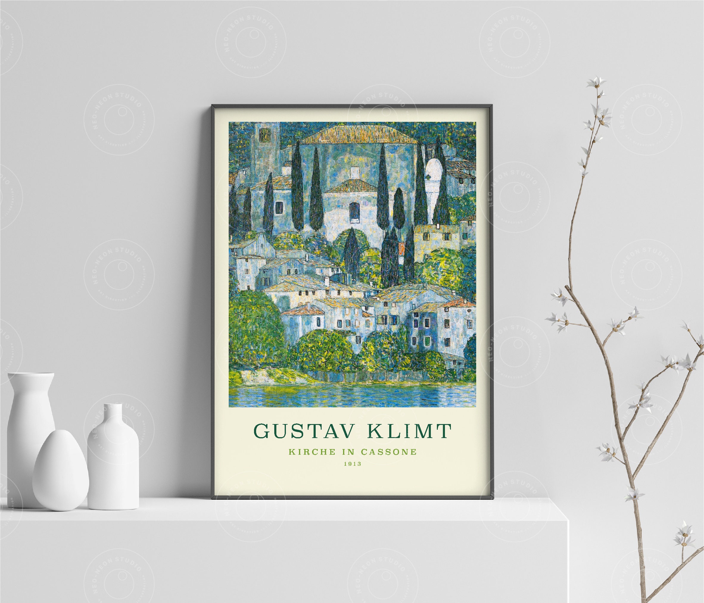 Gustav Klimt Poster Klimt the Park Art Print Klimt Kiss - Etsy