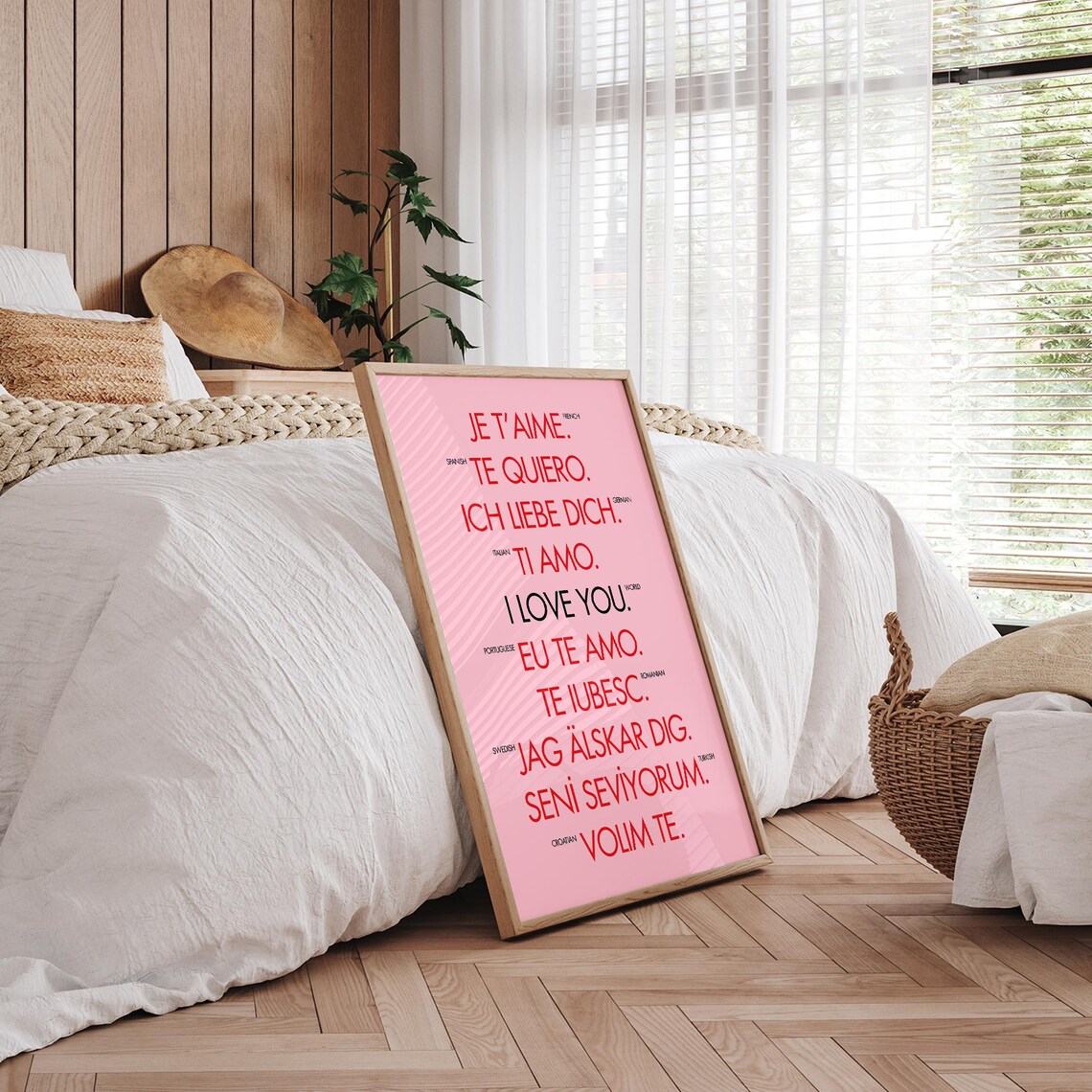 I Love You Poster in Different Languages, Inspirational Wall Art ...