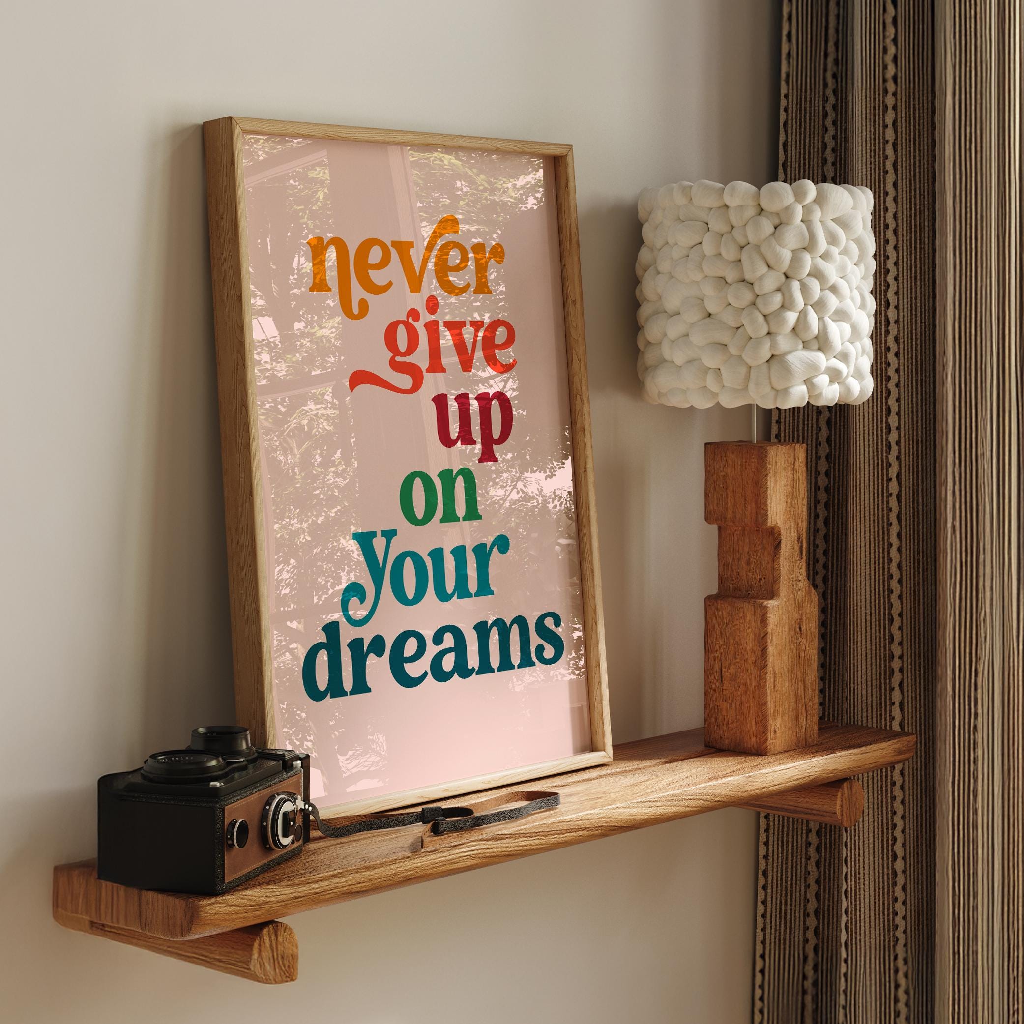 Never Give up Poster, Motivational Wall Art, Inspirational Quote for ...