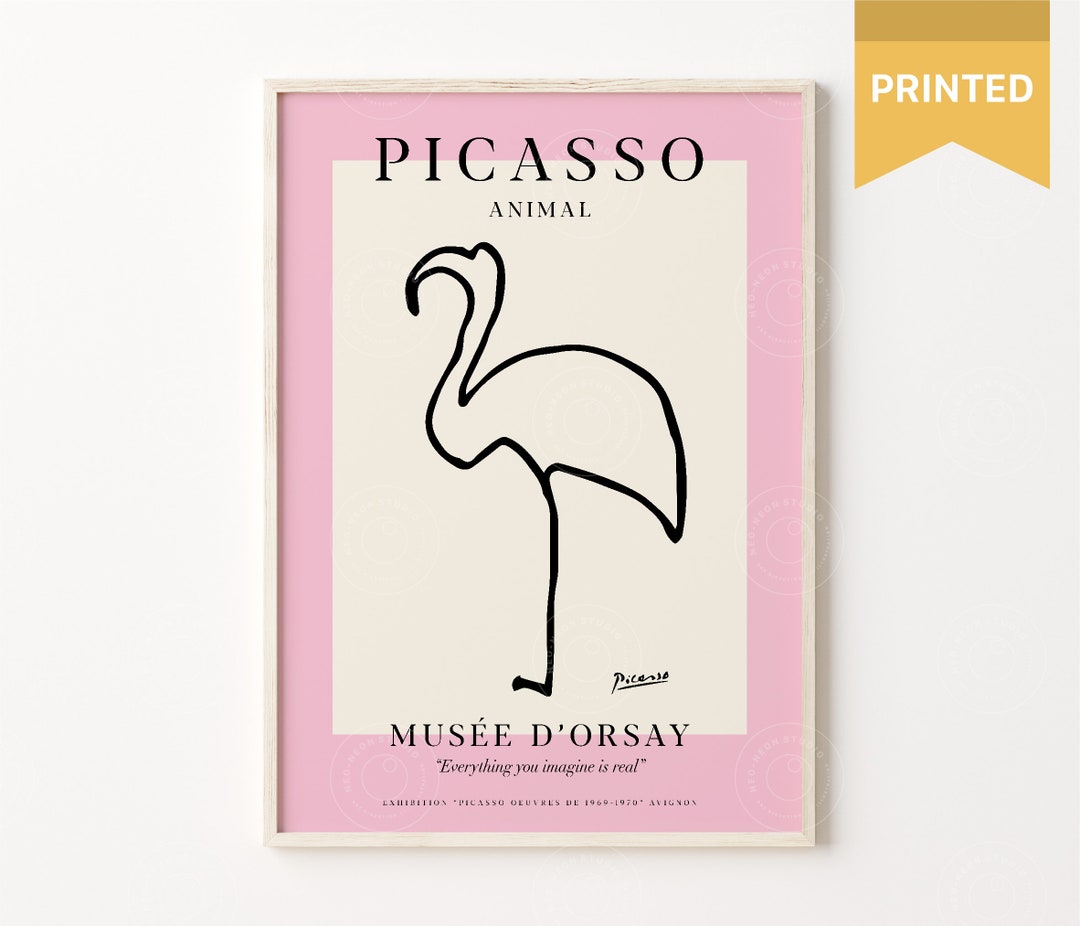 Picasso Flamingo Print, Picasso Animal Print, Picasso Flamingo Sketch ...