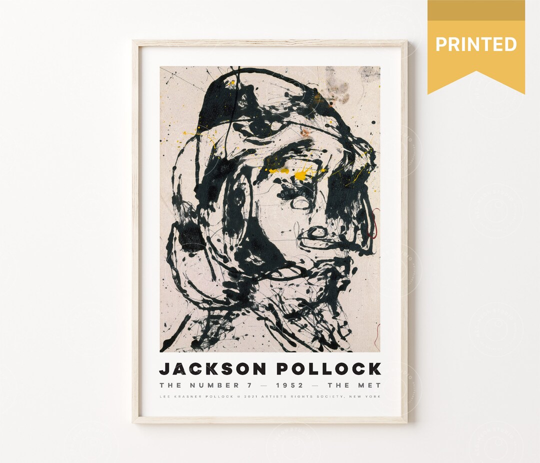 Pollock Art Print, Jackson Pollock Red Painting, Jackson Pollock Poster ...