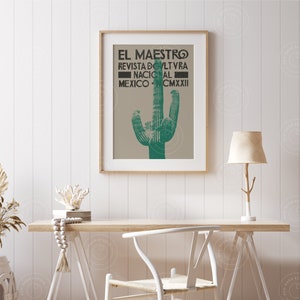 El Maestro Poster Mexican Vintage Art Print Mexican Poster - Etsy