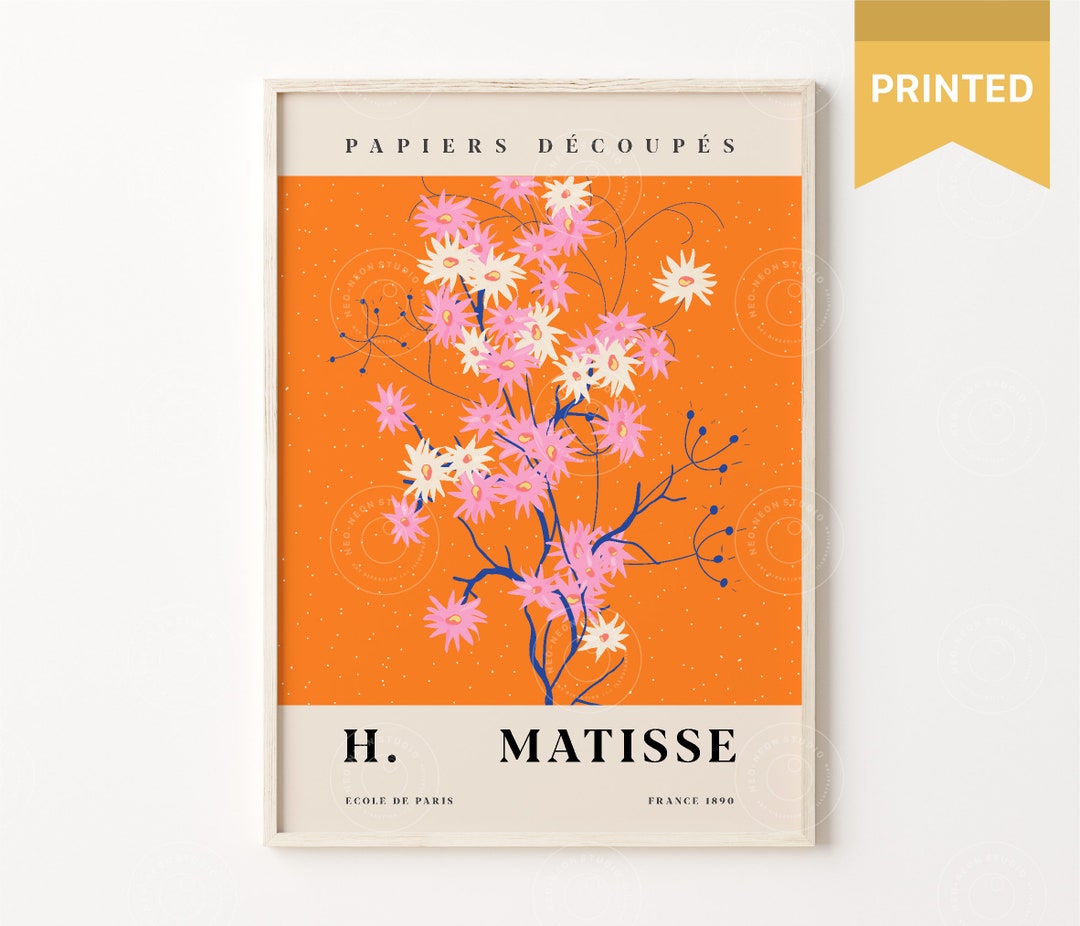Matisse Orange Flower Poster, Matisse Flower Market, Printed Matisse ...