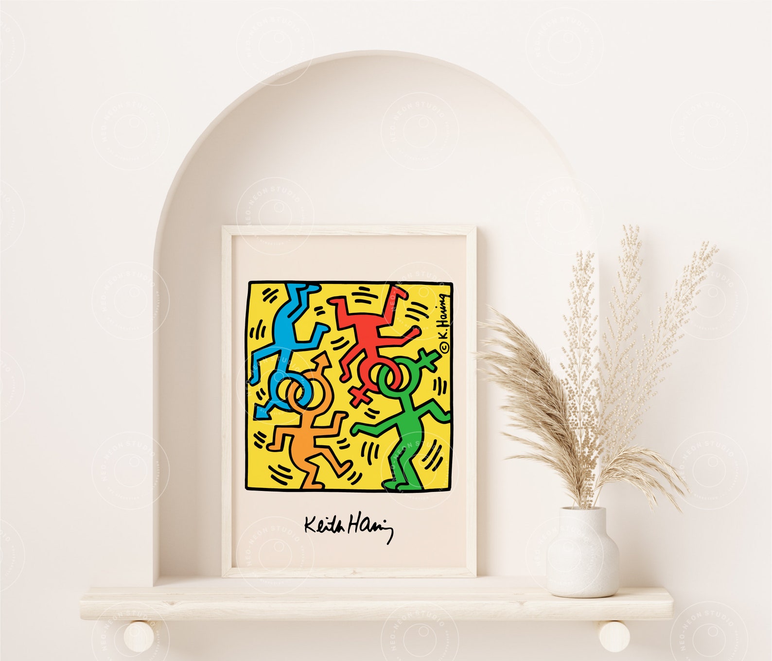 Keith Haring Poster, Keith Haring Print, Line Art Haring, Keith Haring ...