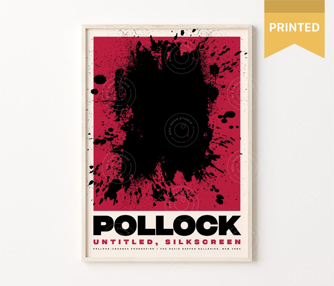 Pollock Red Art Print Jackson Pollock Painting Jackson - Etsy France