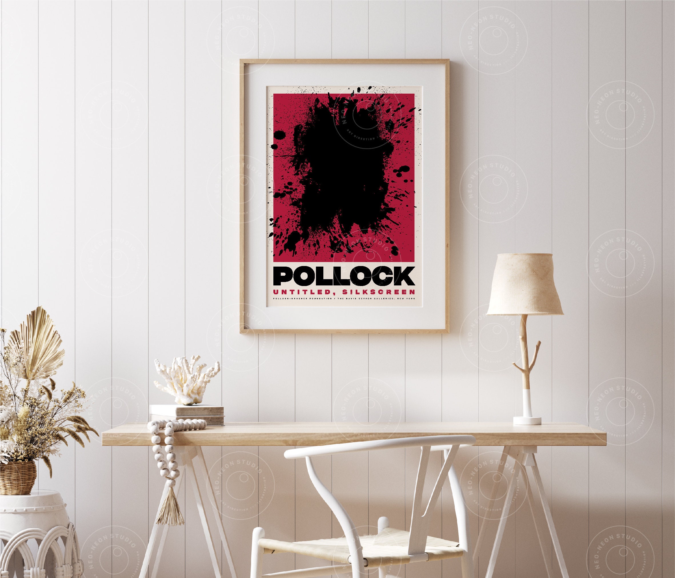 Pollock Red Art Print Jackson Pollock Painting Jackson - Etsy France