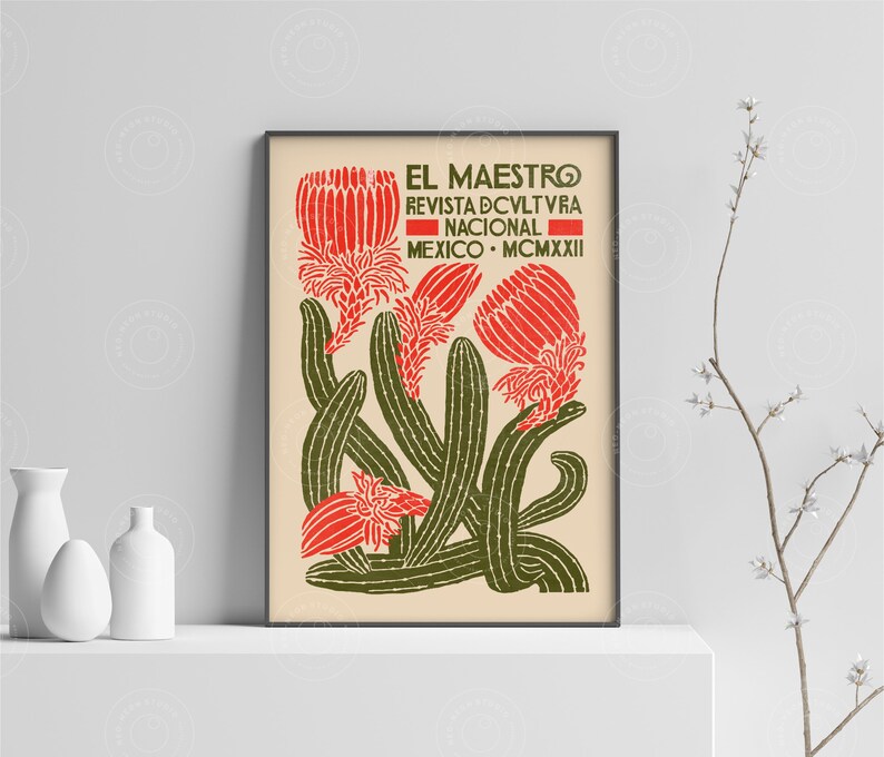 El Maestro Poster Mexican Vintage Art Print Mexican Poster - Etsy