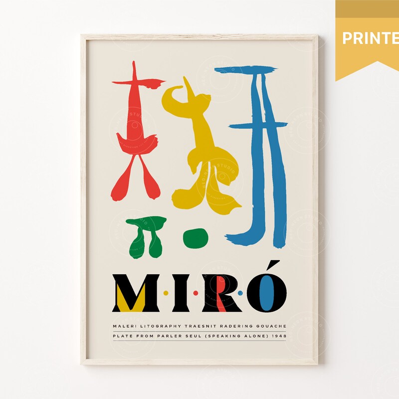 Joan Miro Print - Etsy