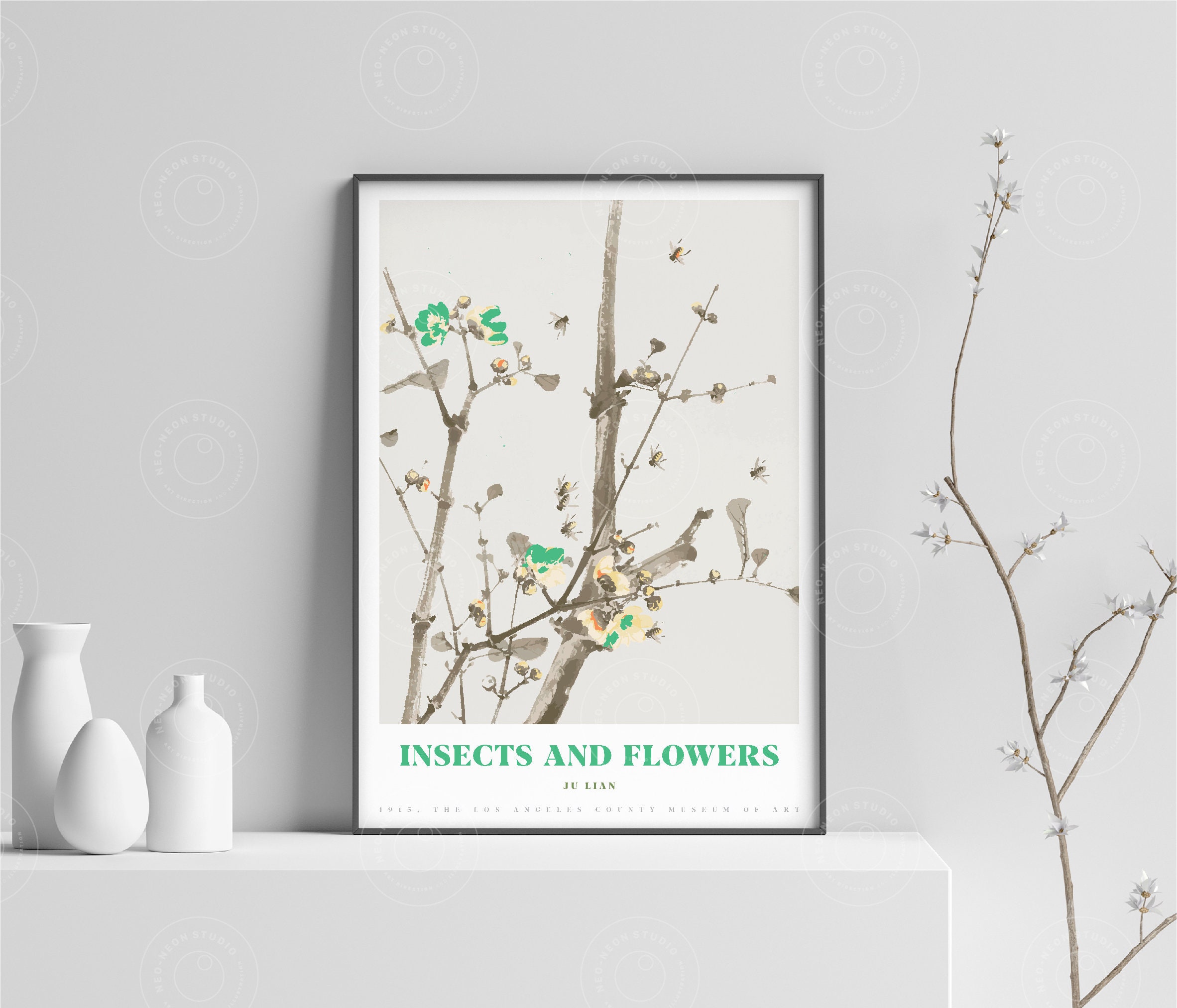 Fleur imprimée Affiche fleurie Affiche du marché aux fleurs - Etsy France