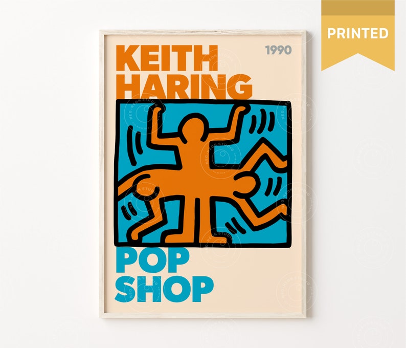 Keith Haring Poster Keith Haring Print Pop Art Poster Line - Etsy