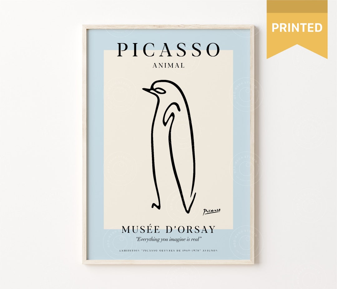 Picasso Penguin Print, Picasso Animal Print, Picasso Penguin Sketch ...