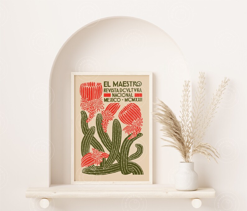 El Maestro Poster Mexican Vintage Art Print Mexican Poster - Etsy