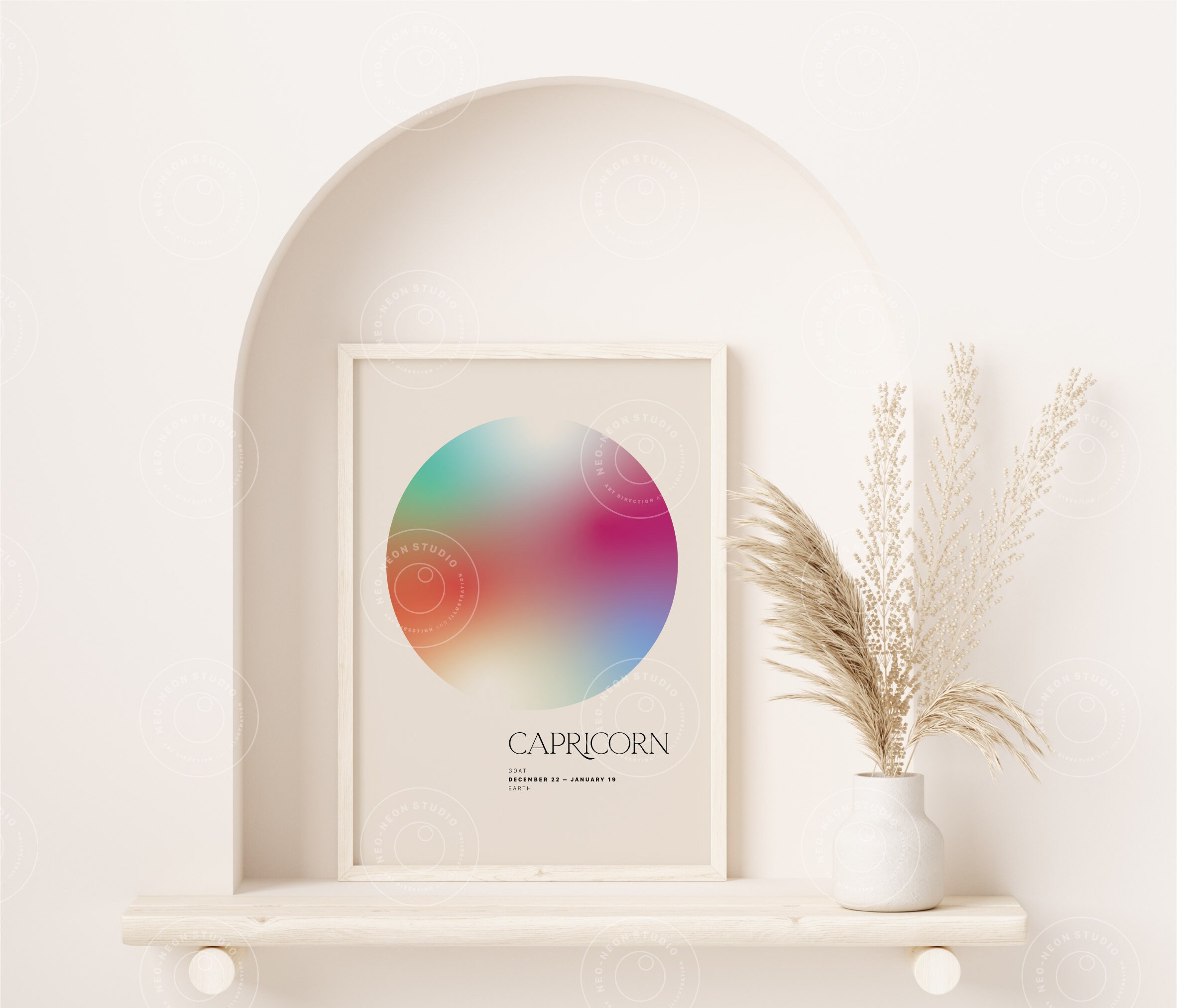 Capricorn Poster Capricorn Art Print Zodiac Poster - Etsy