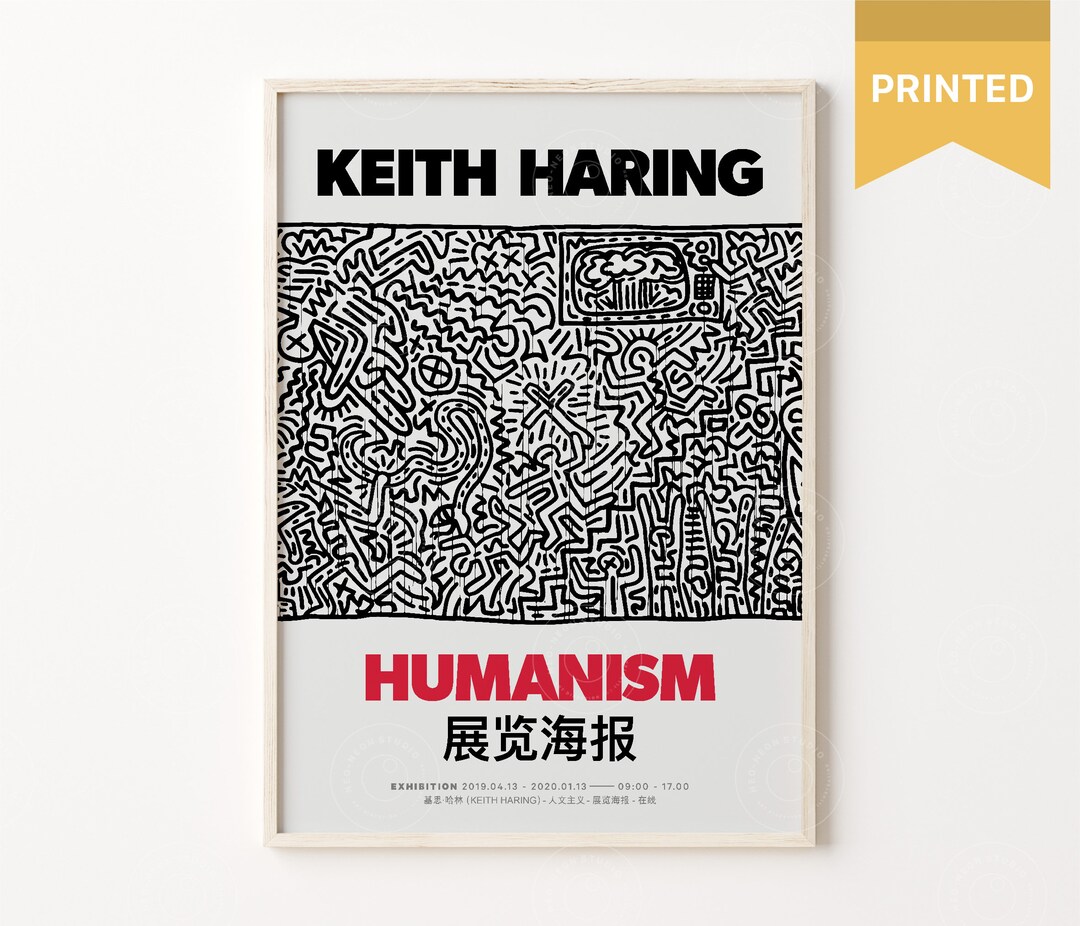 Keith Haring Poster, Keith Haring Print, Gedrucktes Keith, Line Art ...