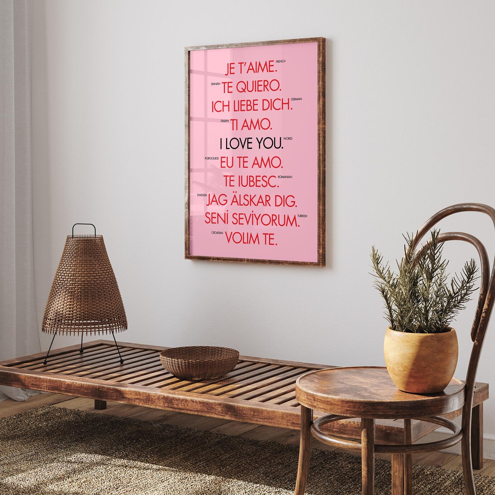I Love You Poster in Different Languages, Inspirational Wall Art ...
