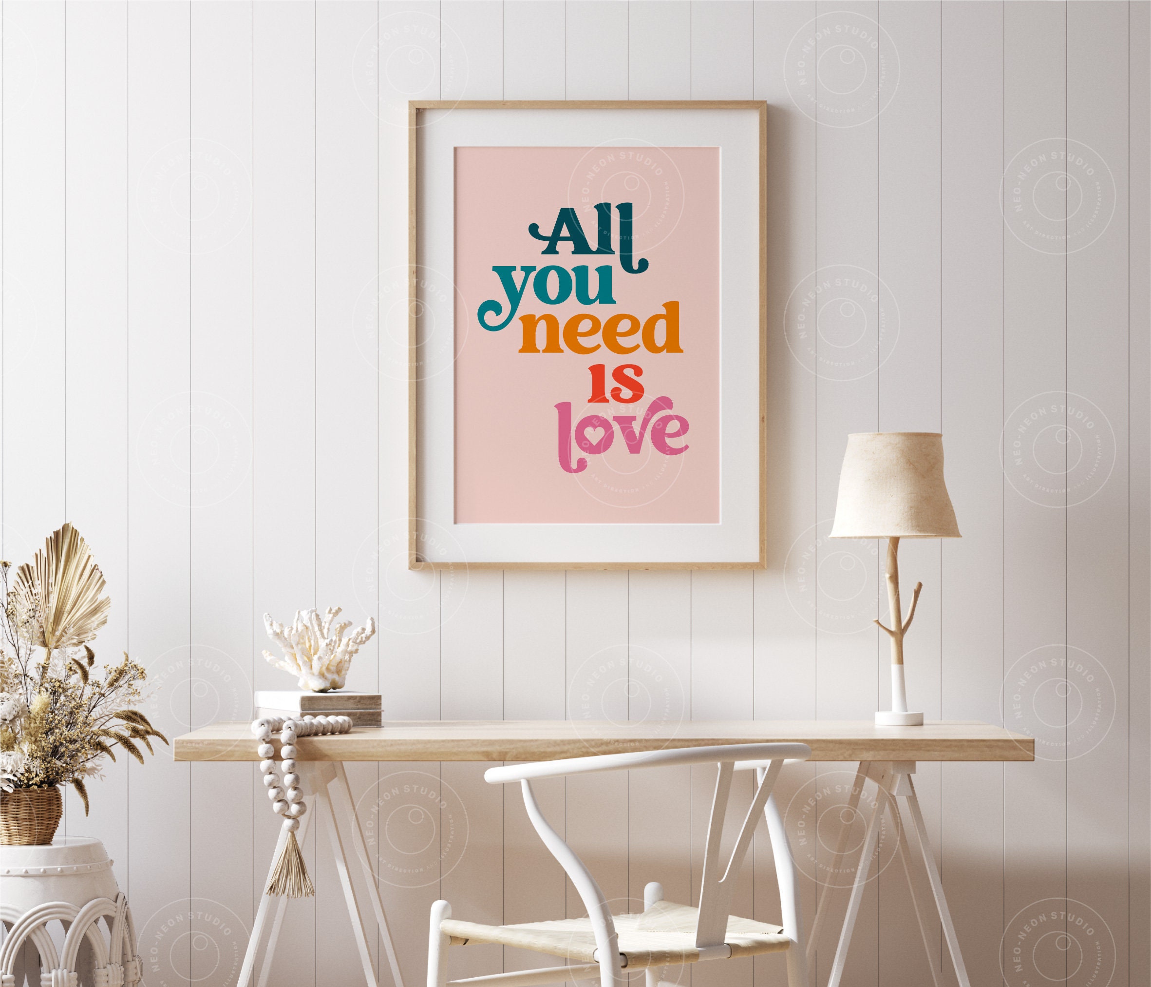 All You Need is Love Love Wall Decor I Love You Wall Print - Etsy