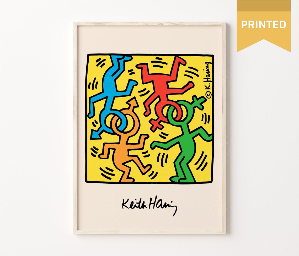 Keith Haring Poster Keith Haring Print Line Art Haring - Etsy Canada