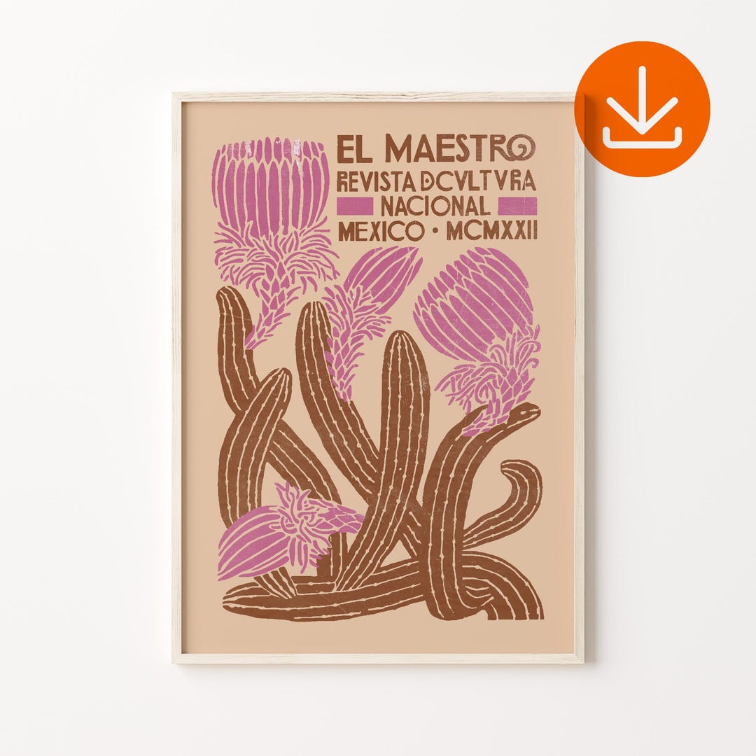 Mexican Wall Decor, Digital Download, Mexican El Maestro Art Print ...