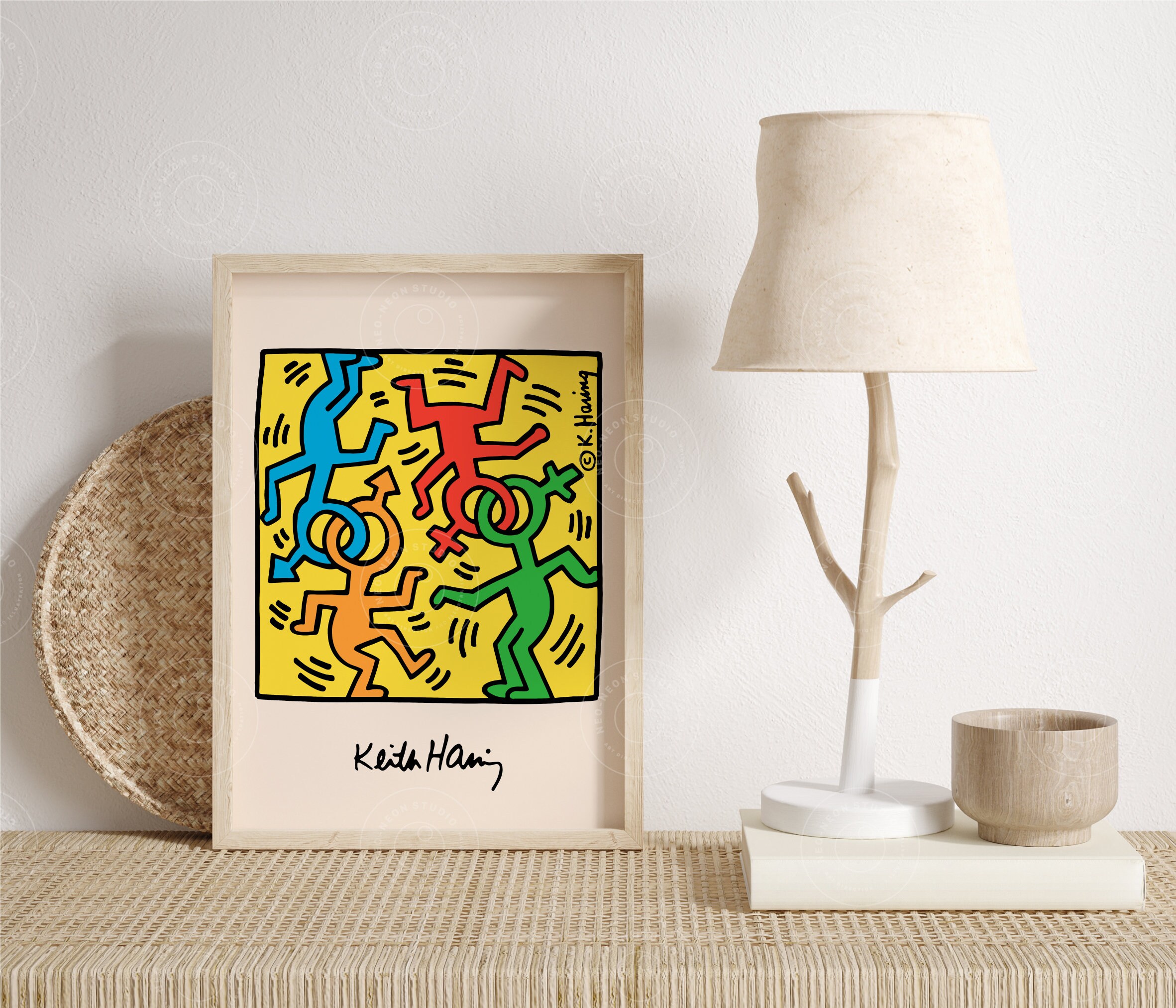 Keith Haring Poster, Keith Haring Print, Line Art Haring, Keith Haring ...