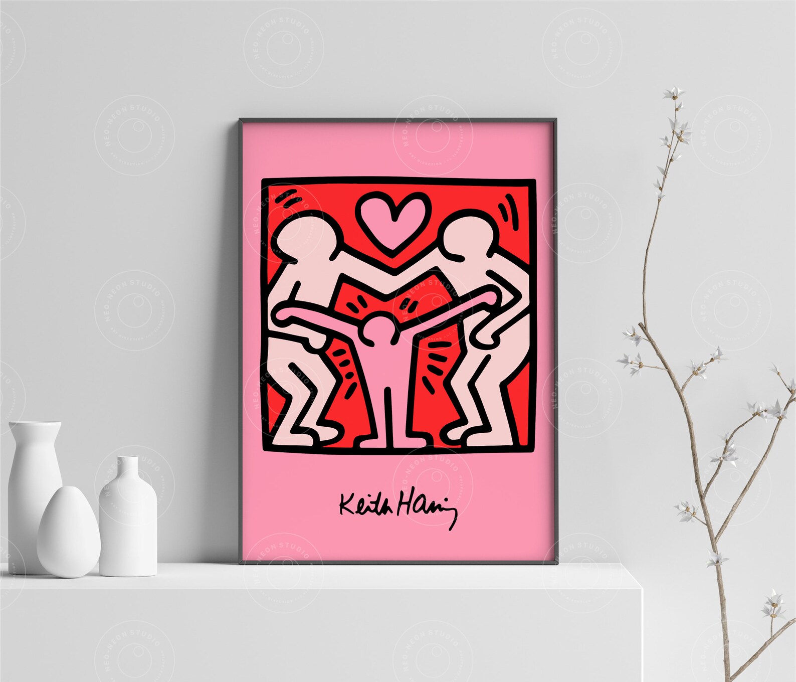 Keith Haring Family Poster Keith Haring Print Line Art - Etsy