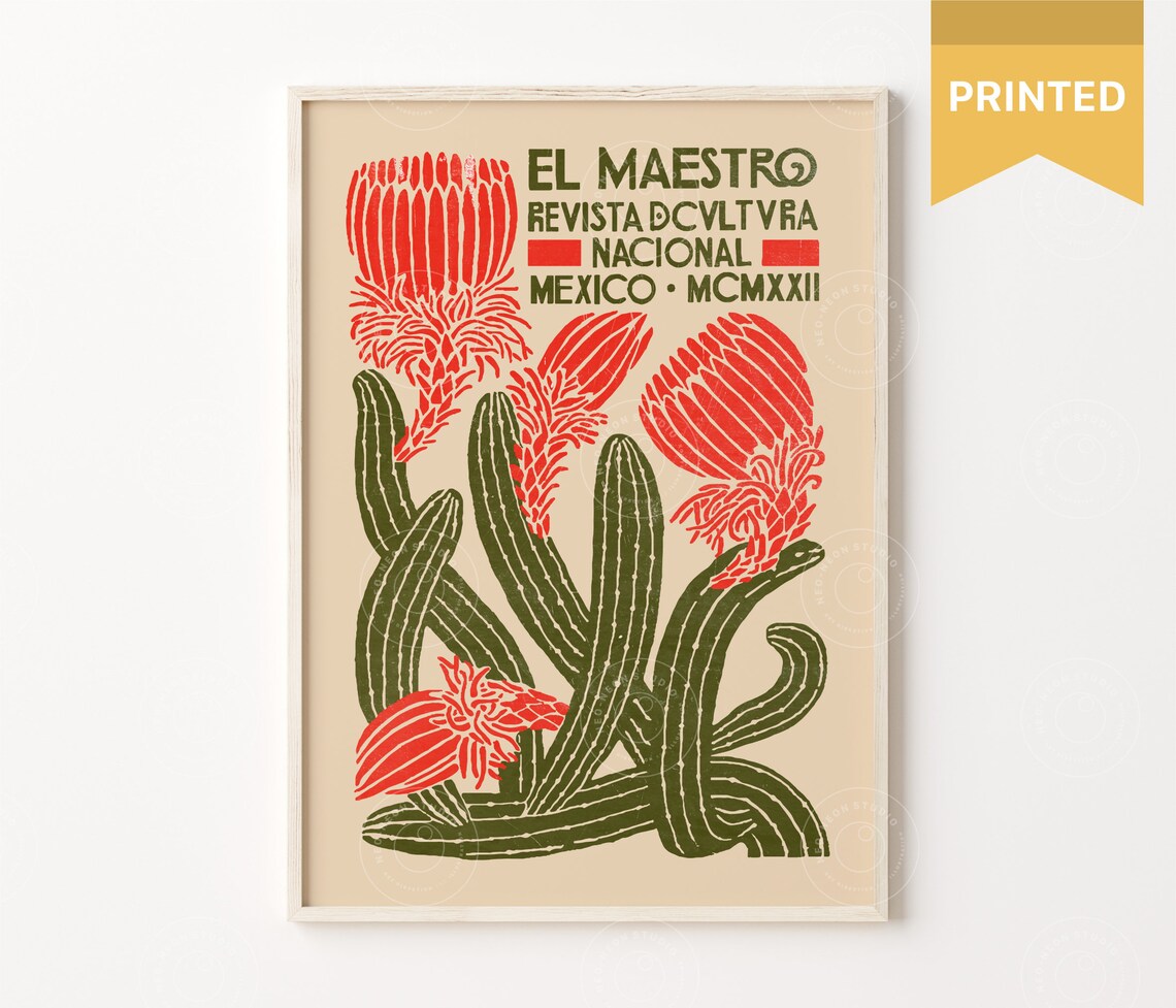 El Maestro Poster Mexican Vintage Art Print Mexican Poster - Etsy