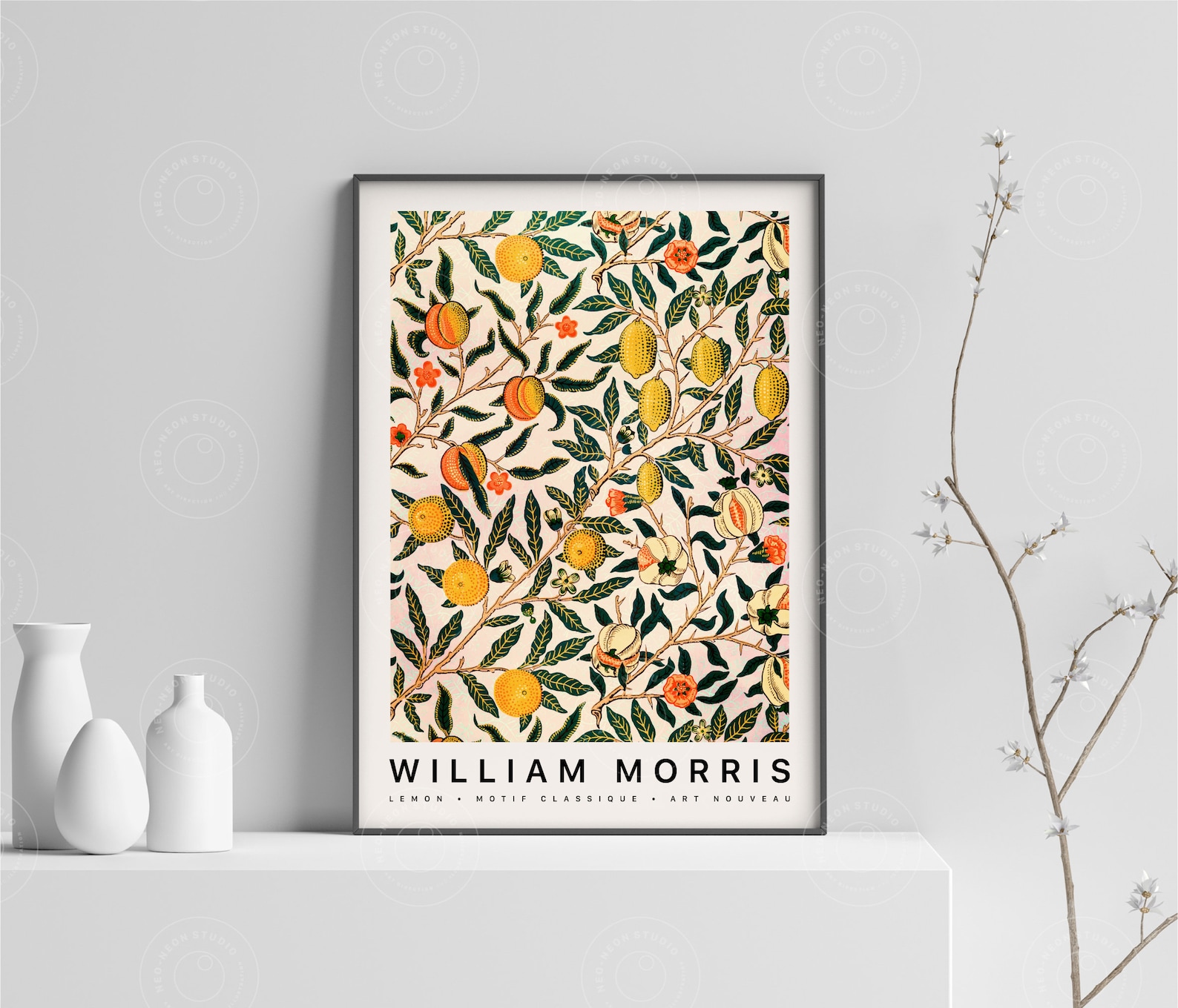 William Morris Lemon Art Print Vintage Flower Print William | Etsy