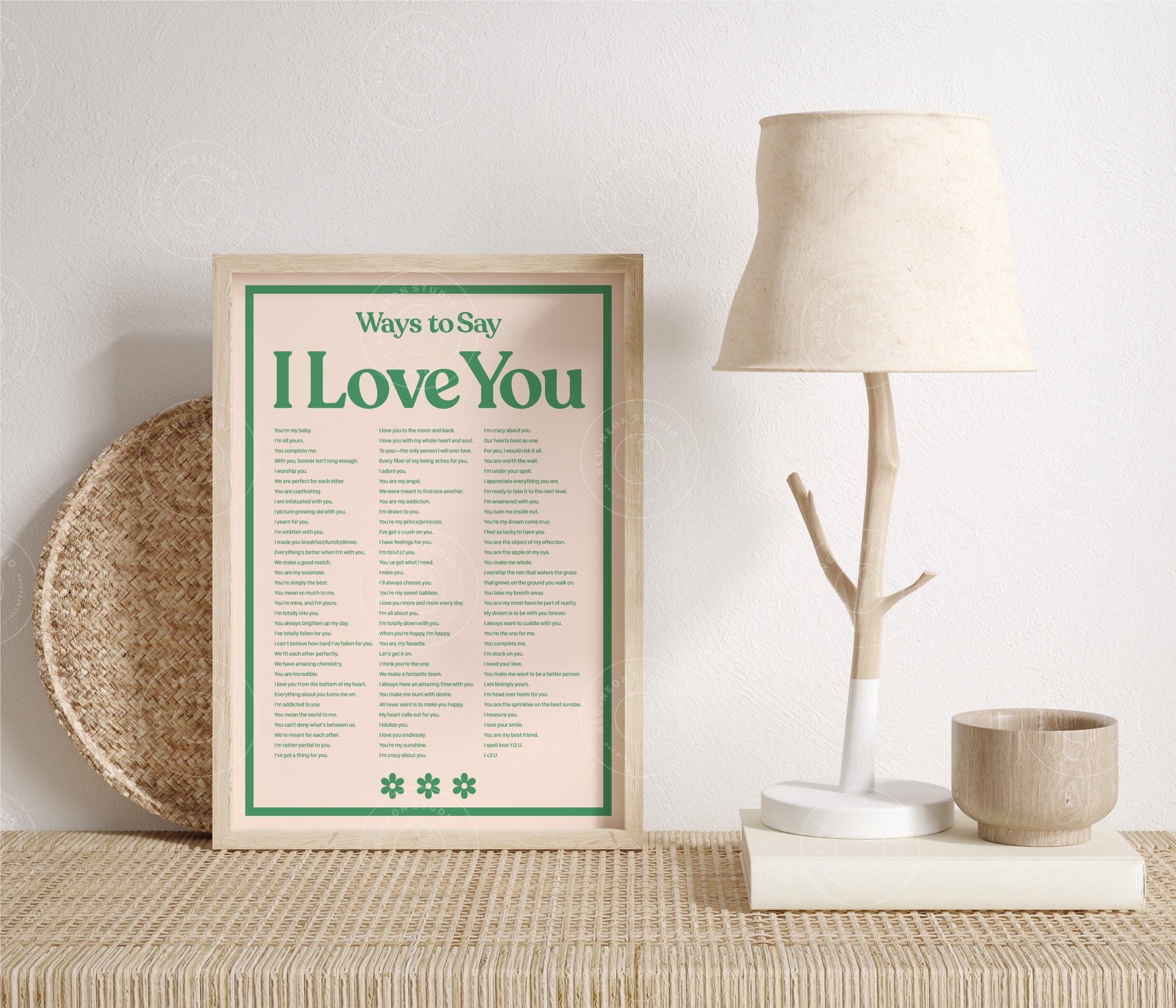 I Love You Print, Typographic Poster, Ways to Say I Love You, I Love ...