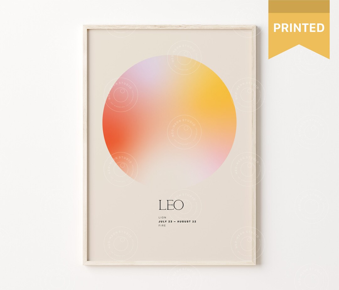 Leo Poster, Leo Art Print, Zodiac Poster, Astrology Print, Horoscope ...